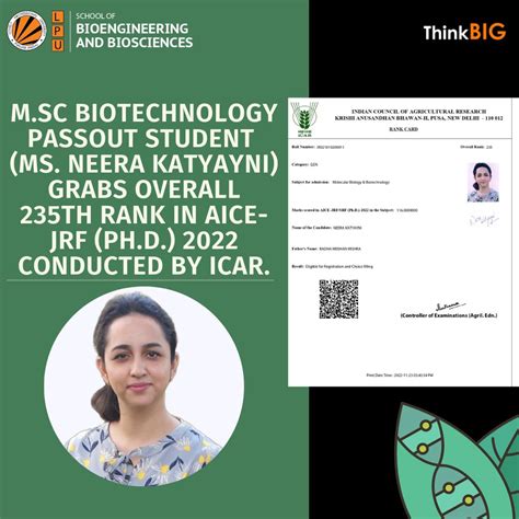 Lpu School Of Bioengineering And Biosciences On Linkedin Thinkbig