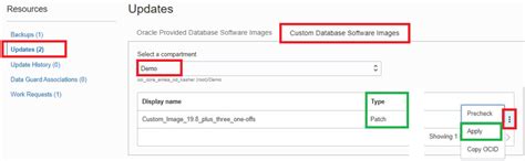 Using Custom Database Software Images To Create Patch And Upgrade