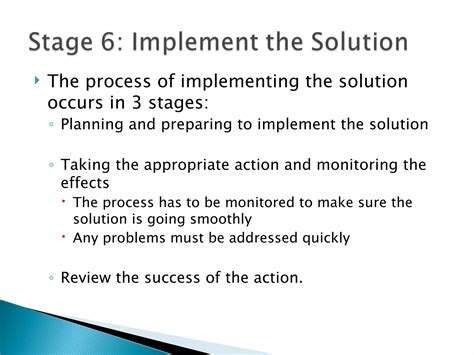 Stages Of Problem Solving Presentation Ppt