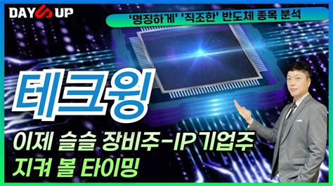 테크윙 주가전망 이제는 슬슬 장비주 Ip주들 지켜볼 타이밍 Youtube
