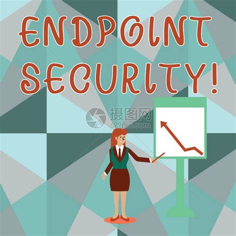 显示端点安全的概念手写概念意义保护企业网络的方法女手持棍子指向白高清图片下载 正版图片506049419 摄图网