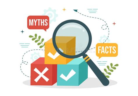 fact check vector illustration with myths vs facts news for thorough