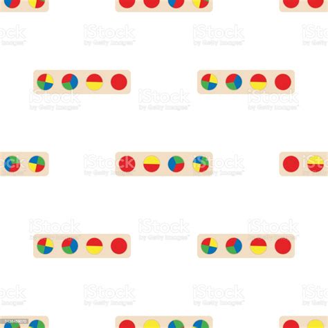 어린이 게임을위한 나무 장난감 몬테소리 주제와 아기 원활한 패턴 미취학 아동을위한 교육 논리 장난감 유아 발달을위한 몬테소리 시스템 몬테소리 교육에 대한 스톡 벡터 아트 및