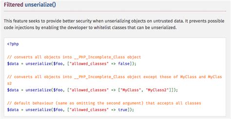 Php 7s Security Improved Unserialize Function