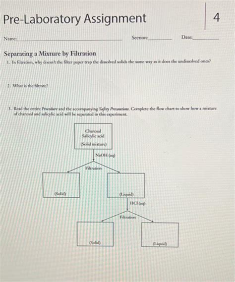 Solved Pre Laboratory Assignment Name 2 What Is The