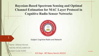 Spectrum Sensing In Cognitive Radio Network PPTX Internet Of Things Internet