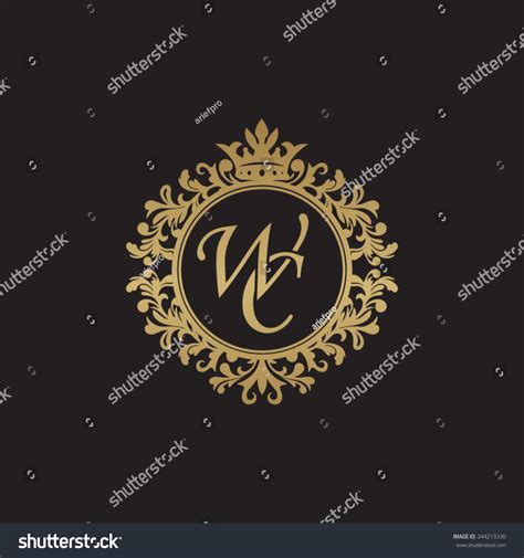 Wc Initial Luxury Ornament Monogram Logo Stock Vector 344213330 Shutterstock