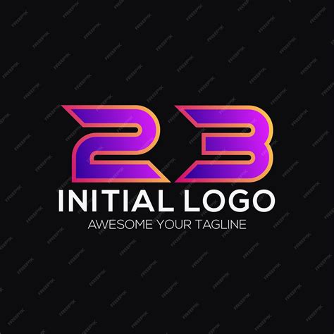Free Vector Number 23 Color Logo Design Template Modern