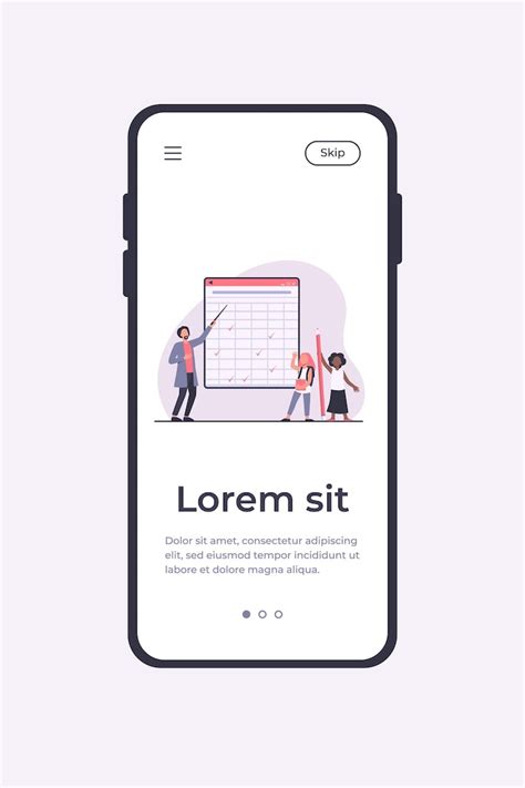 3 페이지 스마트폰 화면 일러스트 이미지 Freepik에서 무료 다운로드