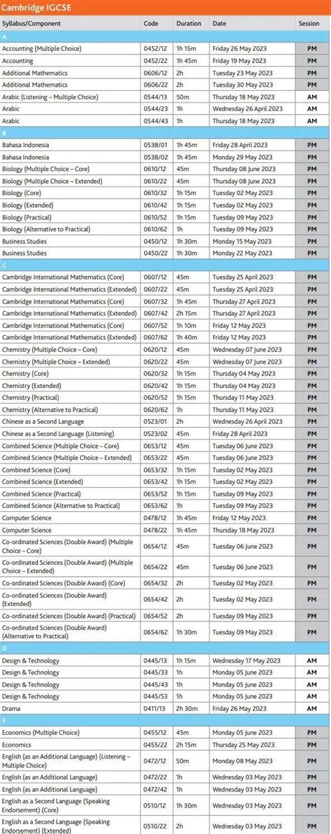 官宣：caie 爱德思 Aqa 三大考试局ig A Level夏季大考考试时间表来了！ 知乎