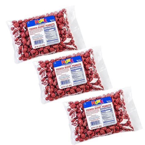 Howe Original French Burnt Peanuts Crunchy Candy Coated 3 Bags Count