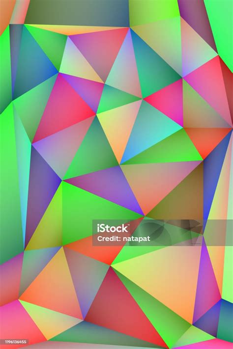 Multicolor Geometric Triangular Low Poly Abstract Background Stock Illustration Download Image