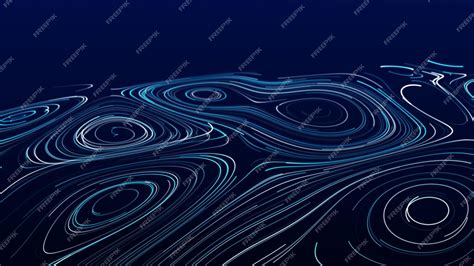 Premium Photo Flow Of Colored Particles Big Data Visualization Digital Technology Wave