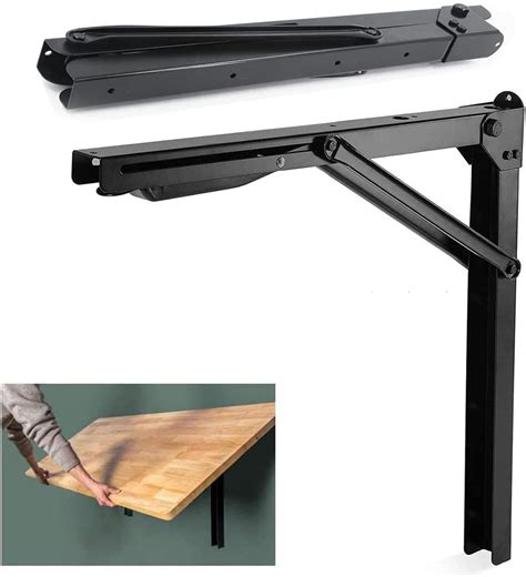 Wallmaster 24inch Folding Shelf Brackets Garage Heavy Duty Steel Max Load 500lb Floating Wall