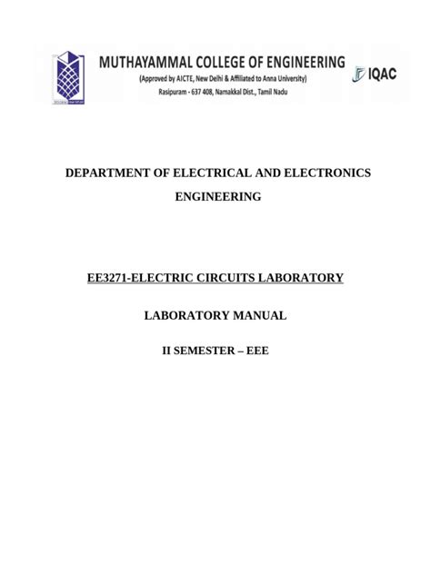 electric circuits lab manual pdf electrical network capacitor