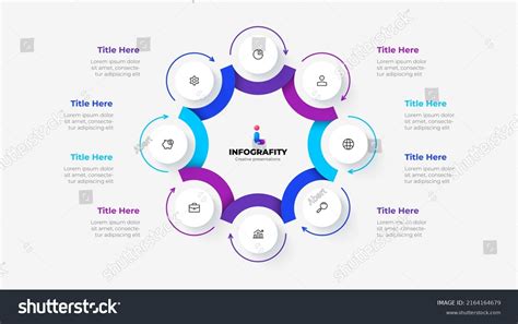 사이클 다이어그램은 8개의 세그먼트로 나뉩니다 비즈니스 스톡 벡터로열티 프리 2164164679 Shutterstock