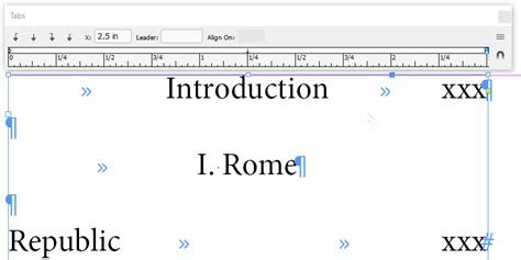 Solved Need To Center Text And Right Justify Tab Adobe Product