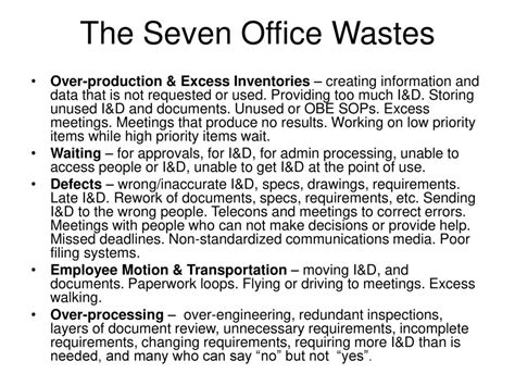 A Brief Introduction To Lean Concepts For The Office Ppt Download