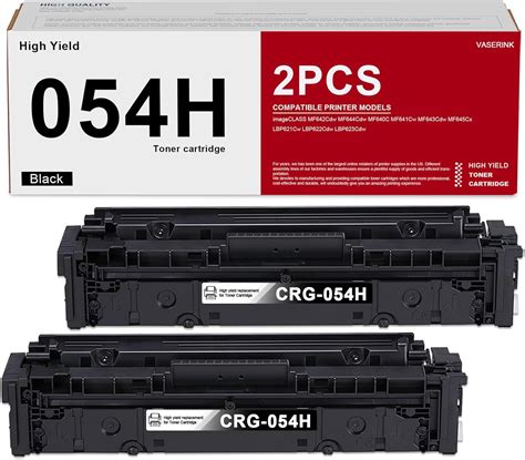 Amazon.com: 2-Pack CRG-054H 054H Black Toner Cartridge VASENK ...