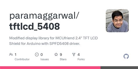 Github Paramaggarwaltftlcd5408 Modified Display Library For