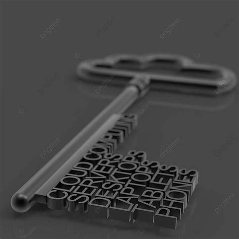 Metallic Cloud And Key In Cloud Computing Diagram Photo Background And Picture For Free Download