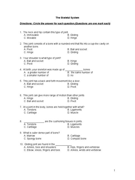 Summative Skeletal System Pdf Skeleton Shoulder