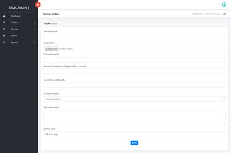Teachers Record Management System Project Using PHP And Mysql PHPGURUKUL