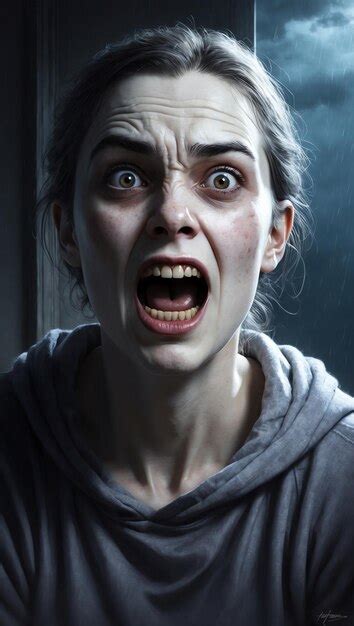 Highquality Scared Face Expression Images Premium Ai Generated Image