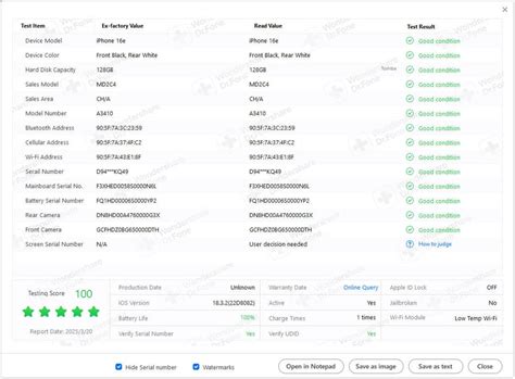 Details About The Drfone Idevice Verification Report