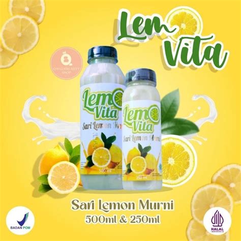Jual Lemovita Sari Lemon Fresh 250 Ml Jus Lemon Murni Alami 250 Ml Shopee Indonesia