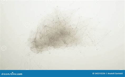 A Schematic Design Depicting A Data Cloud Made Of Thin Lines That Extend Outward Illustrating