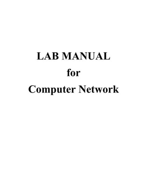 Cn Lab Manual Pdf