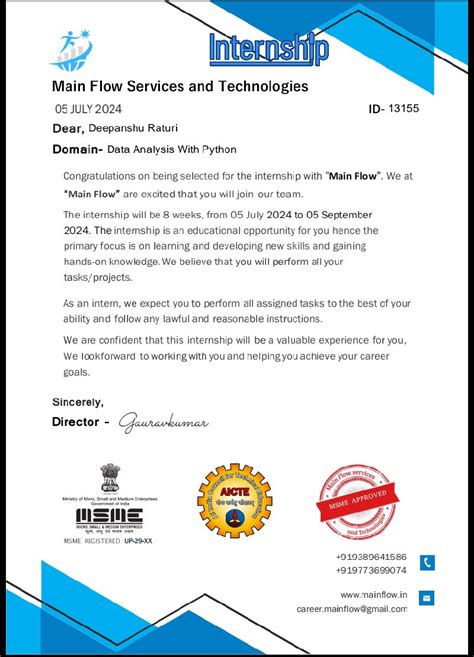 Deepanshu Raturi On Linkedin Mainflow Internship Dataanalytics Python Pythondataanalysis