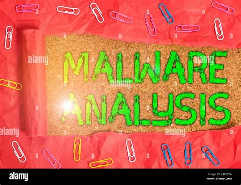Conceptual Hand Writing Showing Malware Analysis Concept Meaning Performs Deep Analysis Of
