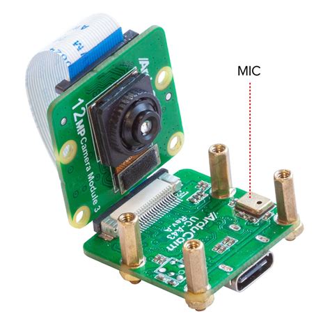 arducam 12mp imx708 usb c uvc fixed focus camera module with microphone