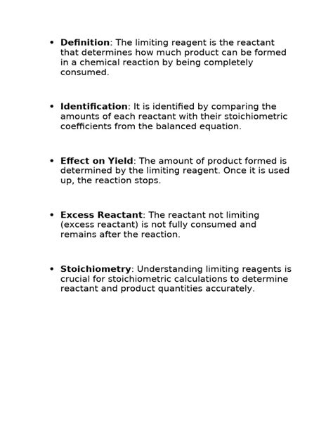 Limiting Reagent Pdf