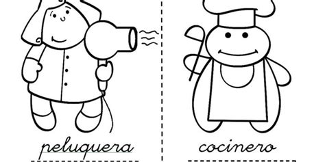 Dibujos De Fichas Profesiones Oficios Para Colorear Vsun