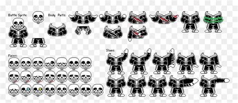 Undertale Sans All Sprites Hd Png Download Vhv