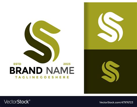 Letter S Unique Monogram Logo Design Symbol Icon Vector Image