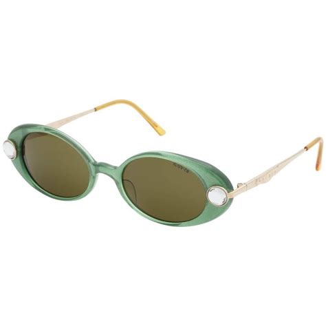 Green Krizia Rhinestone Vintage Sunglasses Sunglasses Vintage
