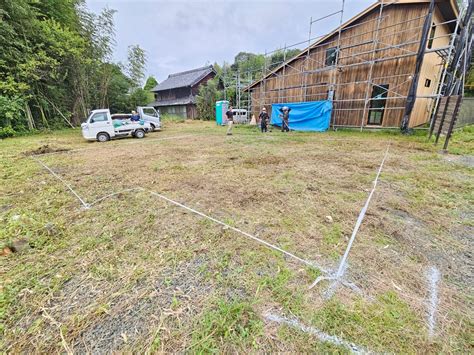 O様邸 草刈りと地縄張り 有限会社タナカ建築