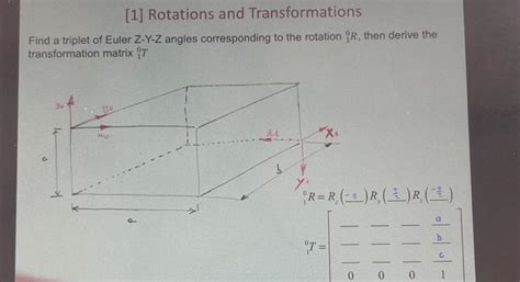 Rotations And Transformations Find A Triplet Of Euler