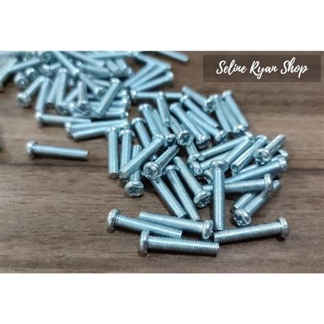 Jual Baut Jp Baut Putih Kepala Plus Bulat Full Drat Aneka Ukuran