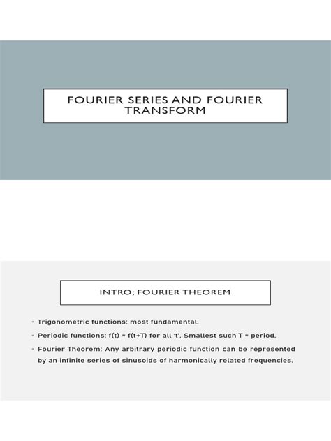 fourier series and fourier transform fourier transform chap 7 pdf