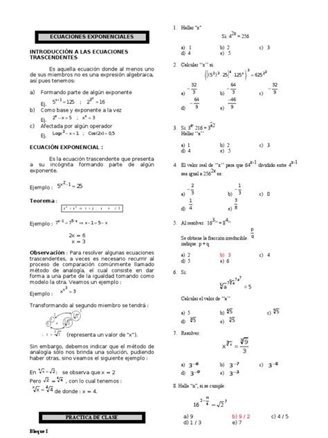 Pdf 02 1 Ecuaciones Exponenciales Dokumentips
