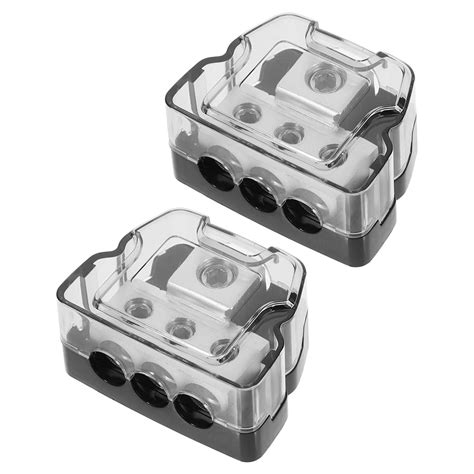Worgeous 2pcs Power Distribution Block Power Distribution Box 3 Out Ground Distributor Block