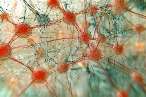 conceptual illustration of network connections and data flow in a digital environment stock