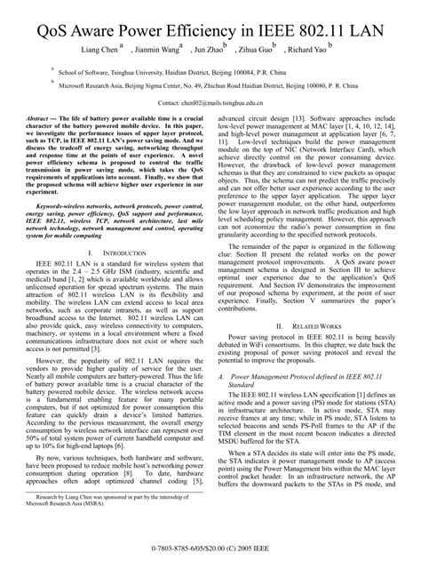 pdf qos aware power efficiency in ieee 802 11 lan