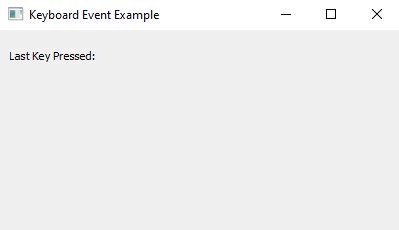 Python Pyqt Keyboard Event Handling Example