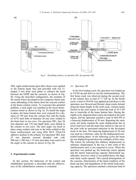 Seismic Rehabilitation Of Beam Column Joint Using Gfrp Sheets 2002 Pdf